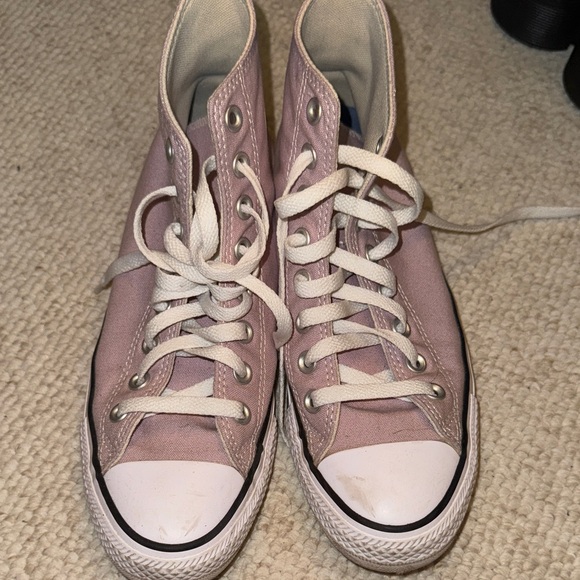 Converse | Shoes | Converse Mauve Hightop Sneakers | Poshmark